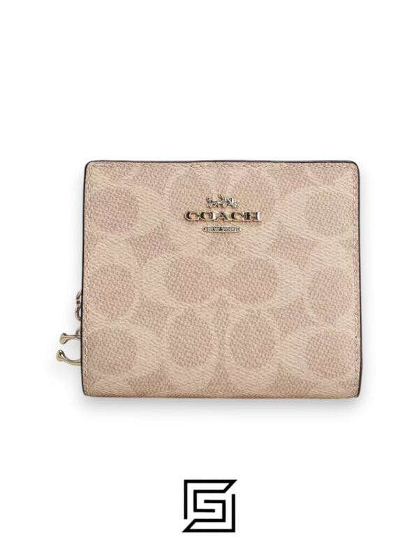 Coach C3309 Snap Wallet In Signature Canvas Light Khaki - Elswefy Stores