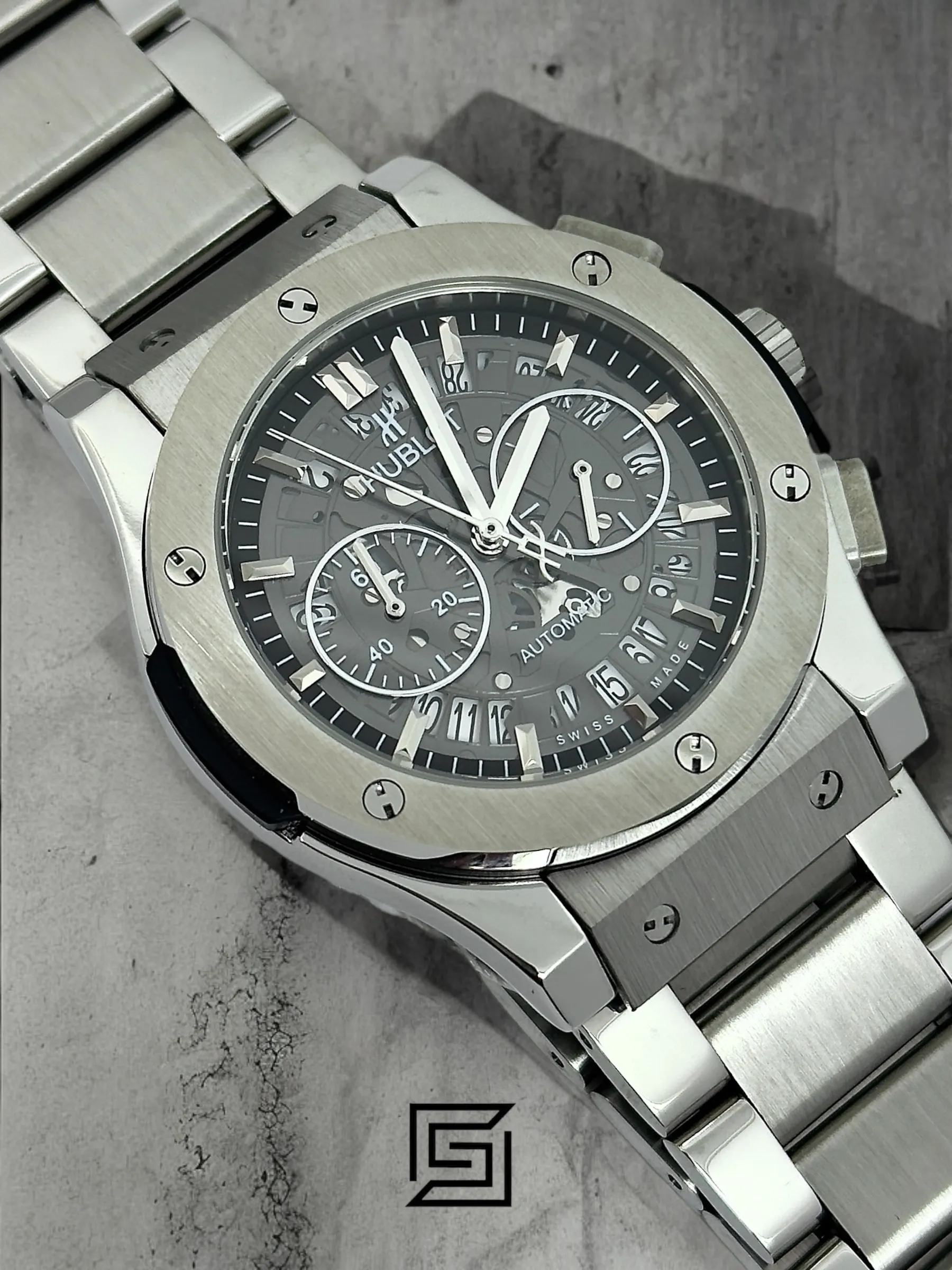 watches HUBLOT CLASSIC NEW - Silver Metal Band - Grey Dial - Silver ...
