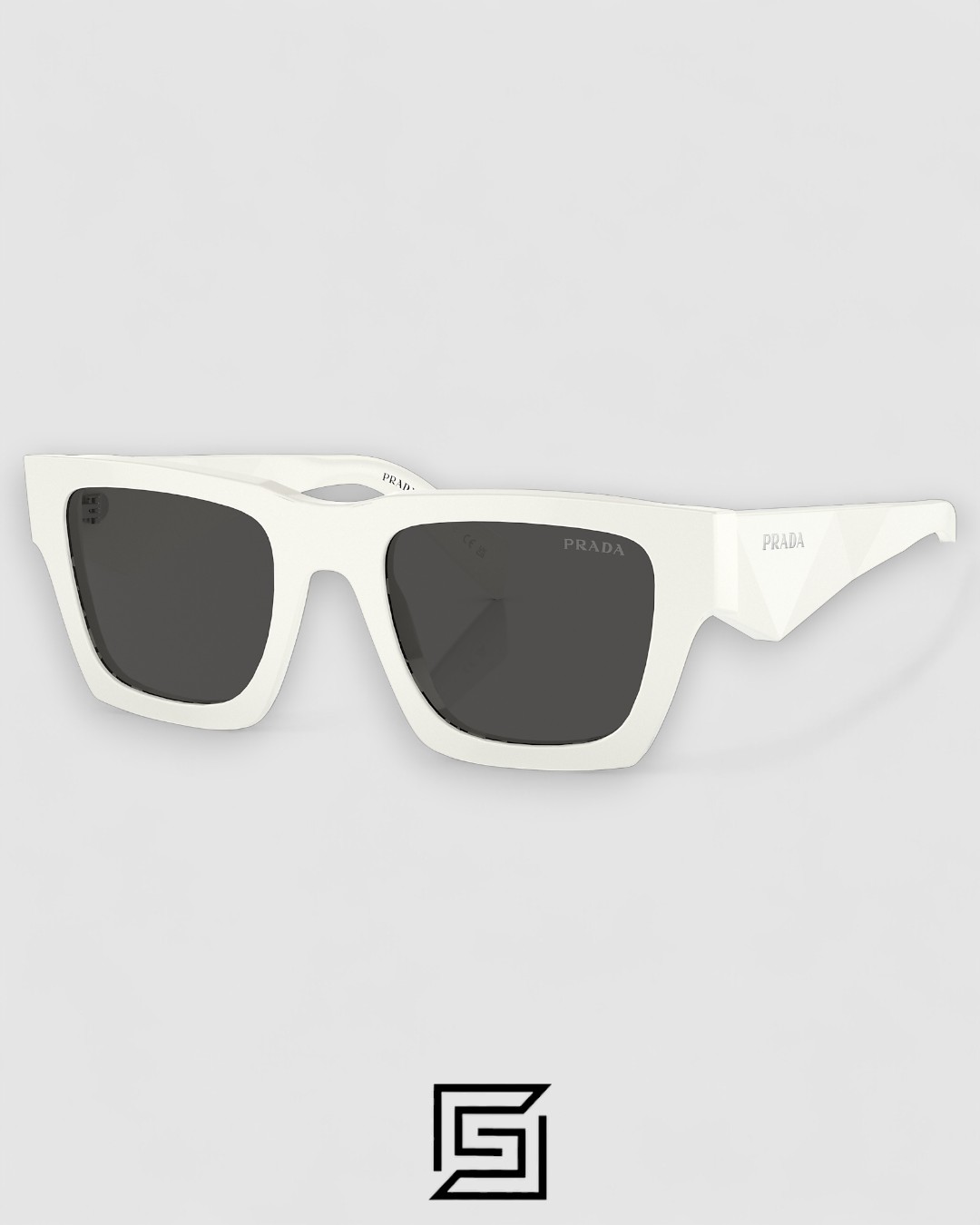 Prada SPR A06S Black Lenses White Frame - Elswefy Stores