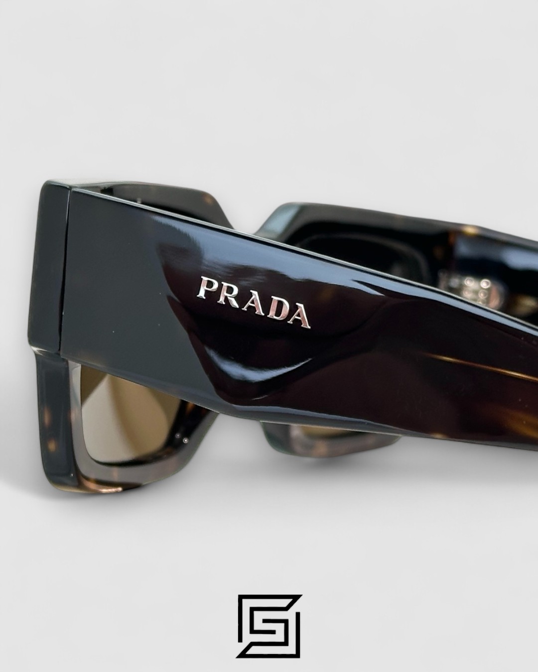 Prada SPR B17 Brown Lenses Tiger Brown Frame - Elswefy Stores