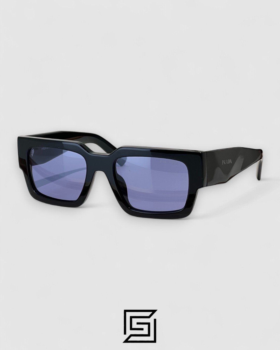 Prada SPR B17 Dark Blue Lenses Black Frame - Elswefy Stores