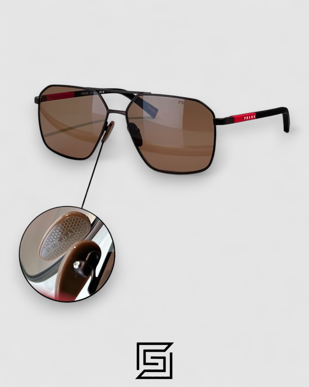 Prada SPS A50 Brown Lenses Brown Frame - Elswefy Stores